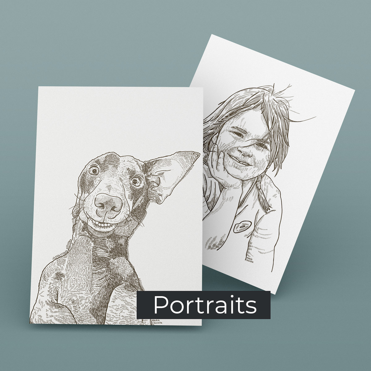Custom portraits - María Crucera